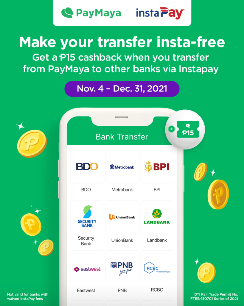 Get your Instapay fee back when you transfer to and from your PayMaya ...