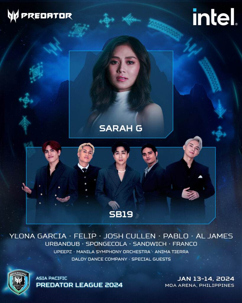 Sarah G, SB19 will set the Asia Pacific Predator League 2024 Grand ...