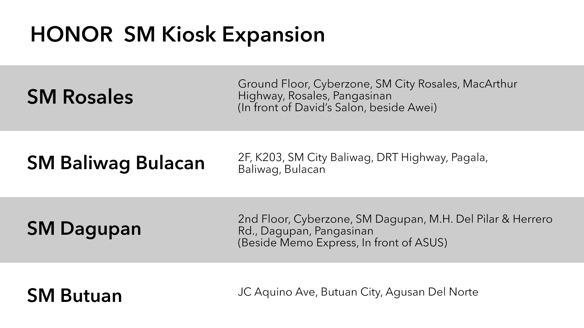HONOR continues to expand its presence in SM Malls! - Pinoy Manila