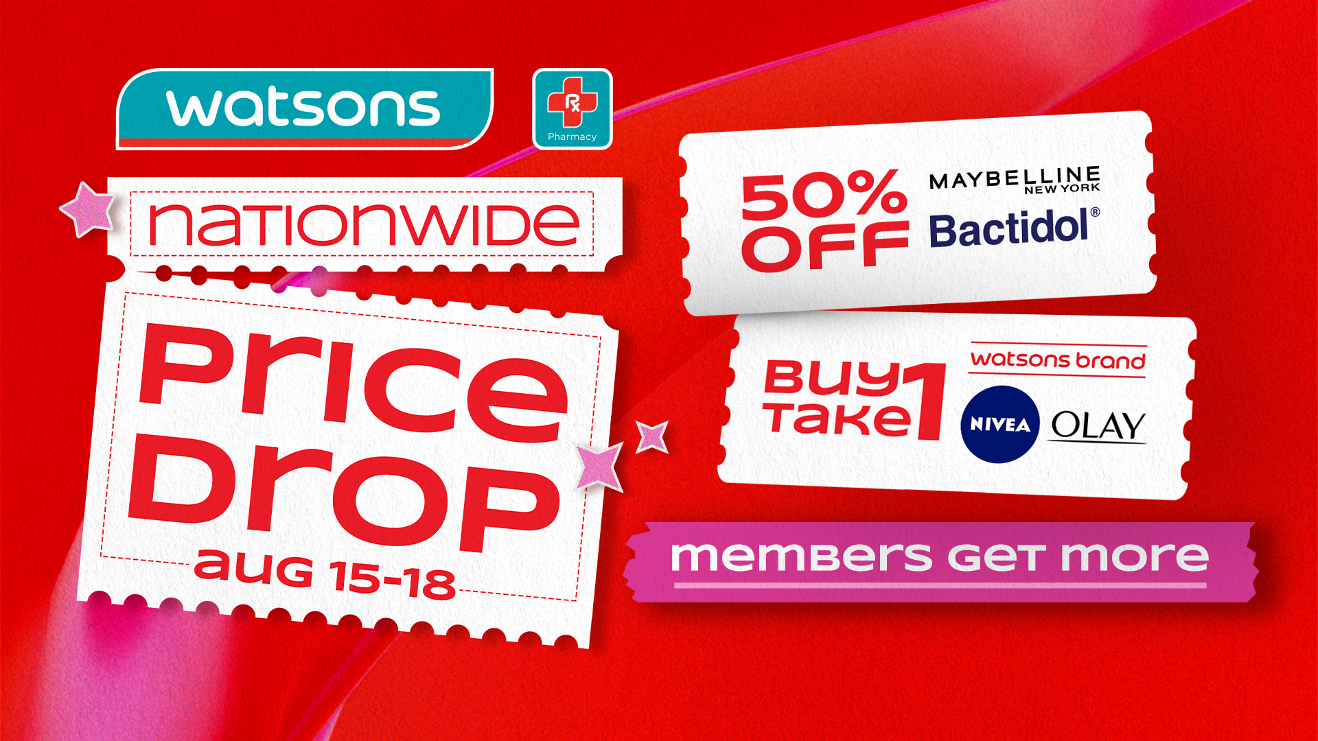 Watsons' Nationwide Price Drop Happens This August 15-18! - Pinoy Manila